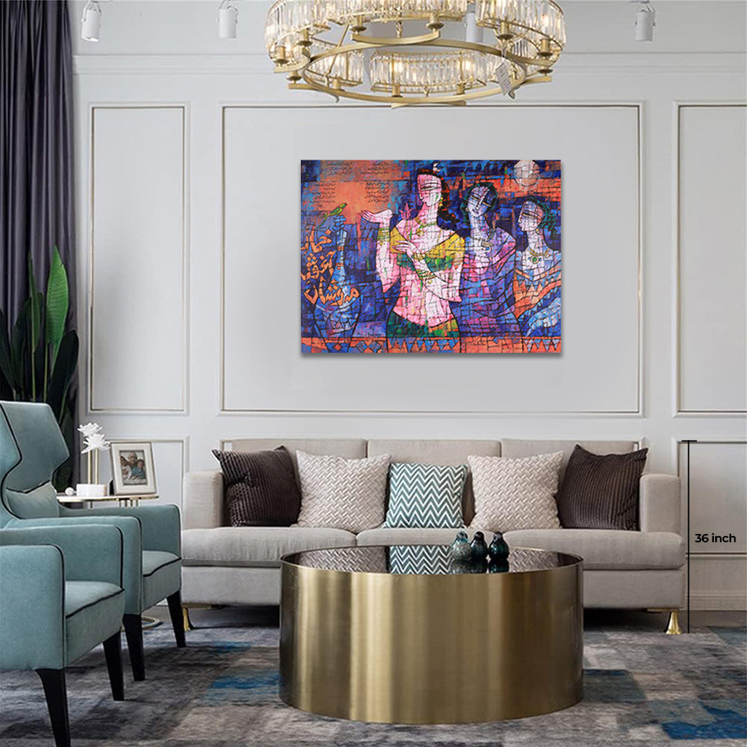 Original Acrylic Painting - The Gaze by Nina Nowa